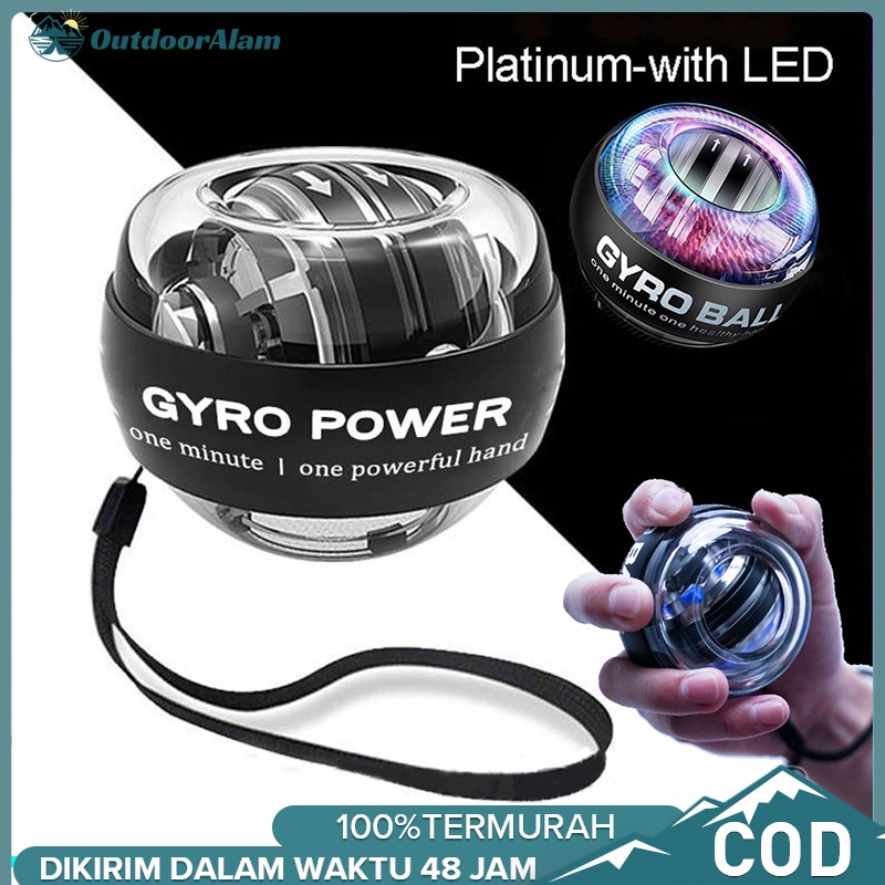 Jual [COD]Auto Starter Gyro Ball Spinner Powerball Metal LED Hand Gym ...