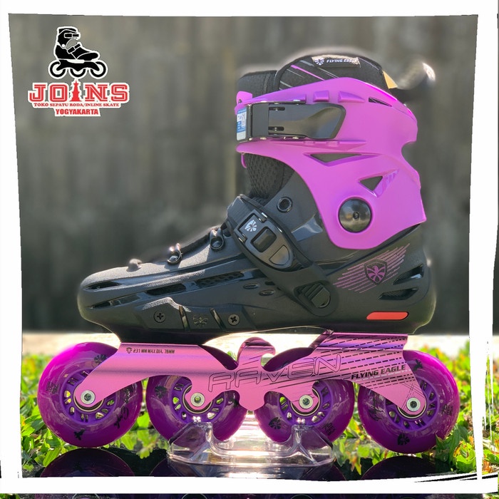 Jual Sepatu Roda Anak dan Dewasa Inline Skate Flying Eagle Raven Ungu ...