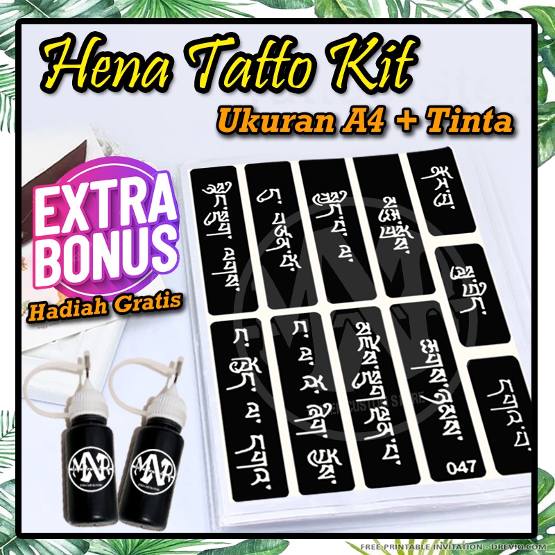 Jual Henna Tato Halal Tahan Lama Bisa Custom Hena Kit 10ml Hena Tatto ...
