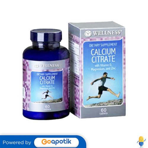 Jual Wellness Calcium Citrate Box 60 Tablet | Shopee Indonesia