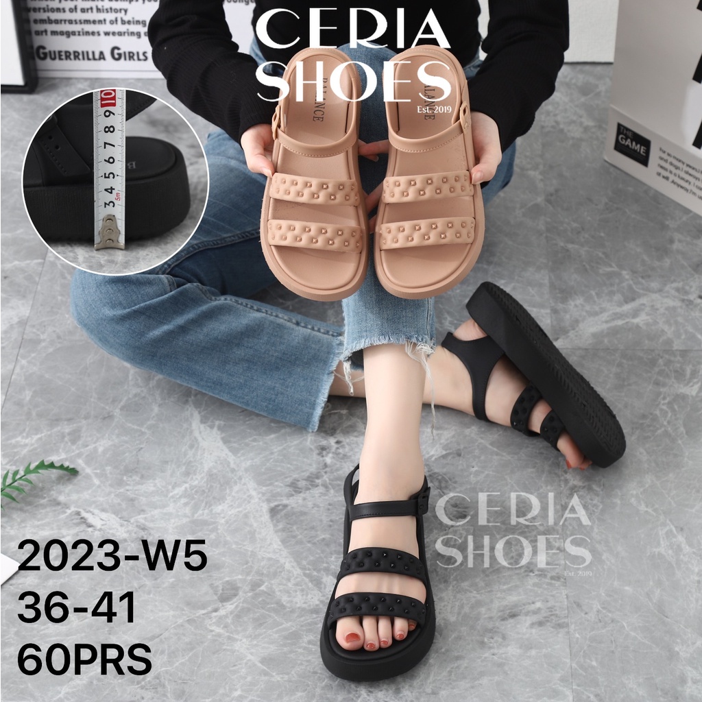 Jual Sandal Wanita Tali Karet Import Jelly Empuk Elastis Model Double ...