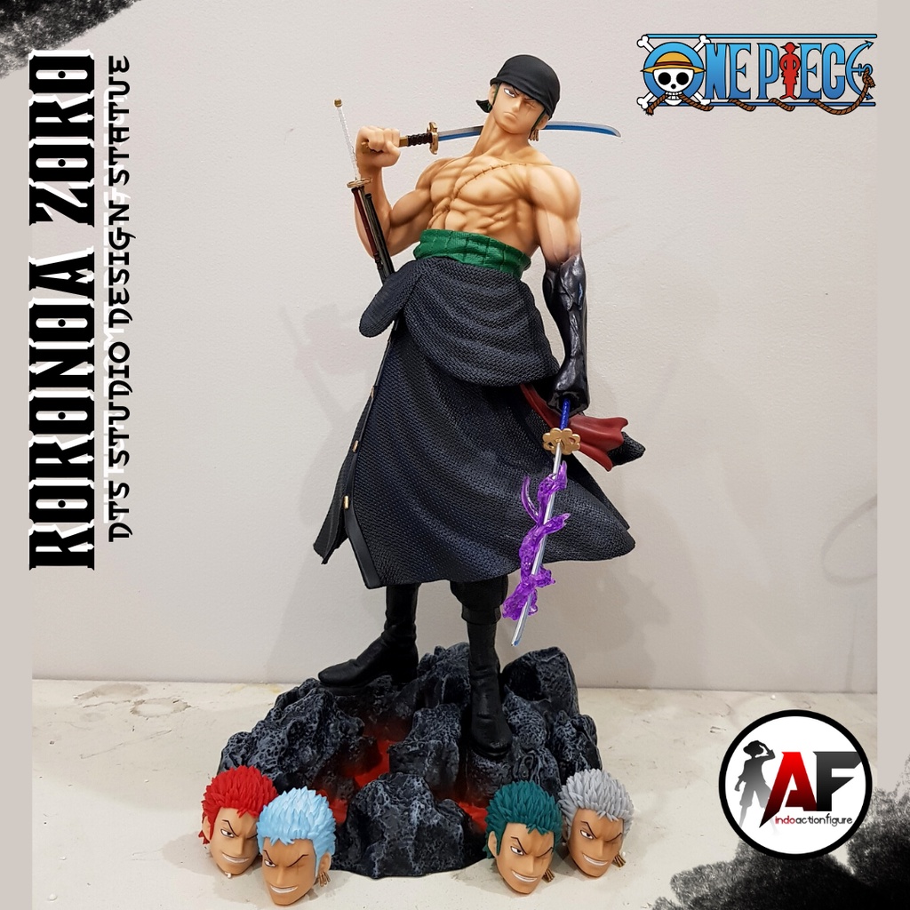 Jual Statue One Piece Roronoa Zoro DTS Studio design 51cm 5 head ...