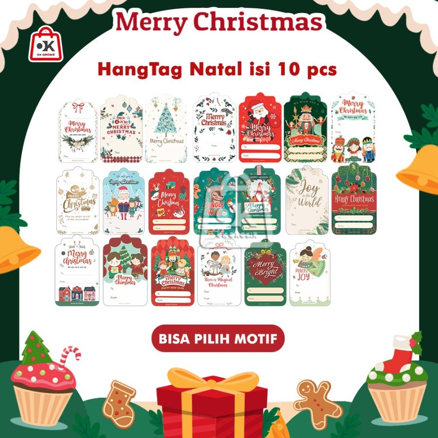 Jual Hang Tag Natal Kado HangTag Parcel Kartu Ucapan Christmas (isi ...