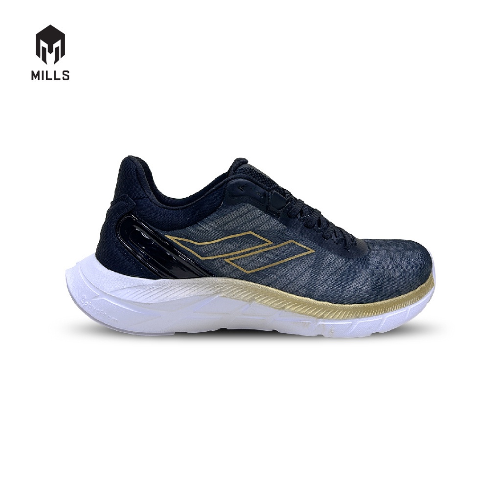 Jual Mills Sepatu Lari Running Shoes Enermax Cushion EL Black / White ...