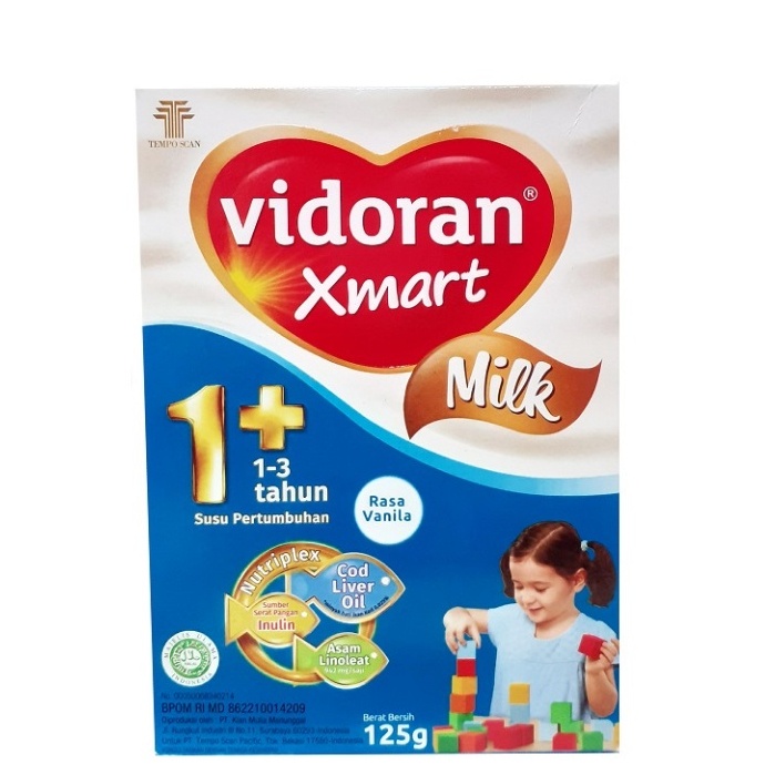Jual VIDORAN XMART MILK 1+ 125GR RASA VANILA / MADU | Shopee Indonesia
