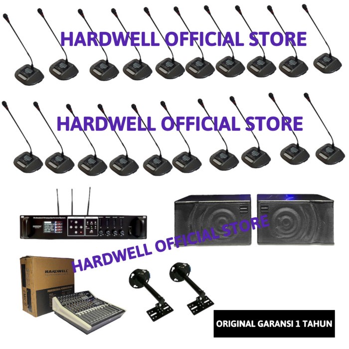Jual Paket Sound System Mic Conference / Mic Rapat Original Hardwell ...
