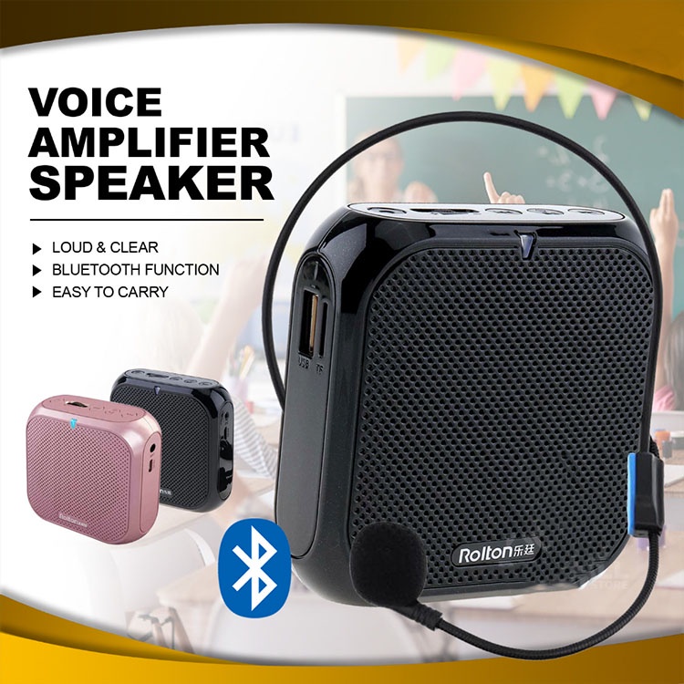 Jual Speaker Pinggang Portable Mini Bluethooth Dengan Microphone Mic Clip On Bando Pengeras