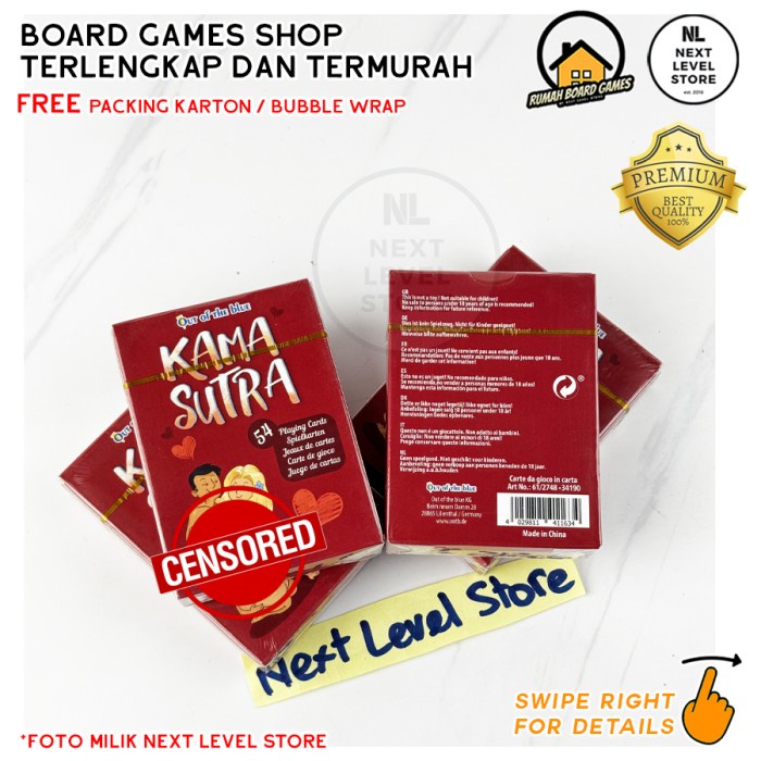 Jual Kartu Remi Sexy Sensual Kama Sutra Card Game Kamasutra Out of The ...