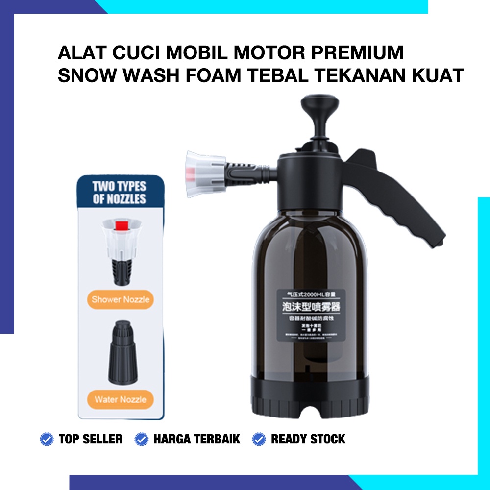 Jual Snow Wash Salju Alat Cuci Motor Mobil 2 Liter Spayer Foam Tebal ...