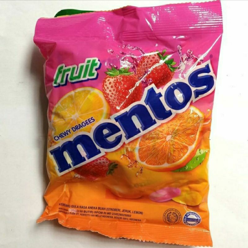 Jual permen mentos fruit | buah | sack kecil | Shopee Indonesia