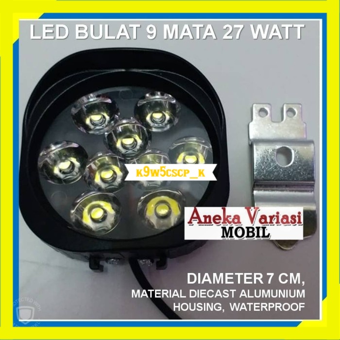 Jual LED BULAT 9 MATA 27 WATT / LAMPU TEMBAK LAMPU SOROT | Shopee Indonesia