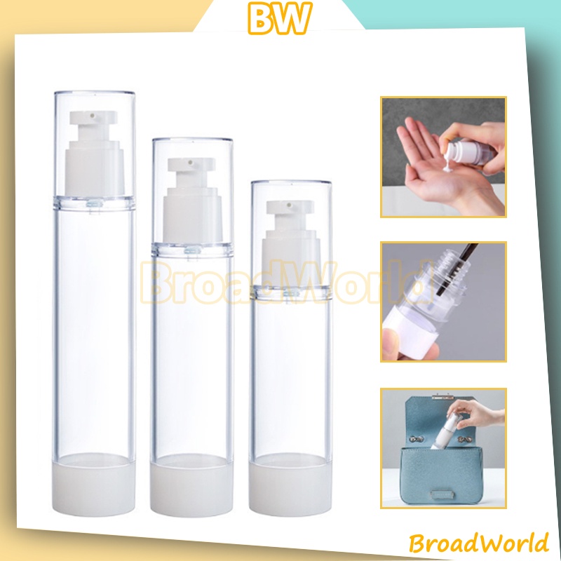 Jual Botol Airless Pump Spray Botol Lotion 50ml 100ml / Serum Travel ...