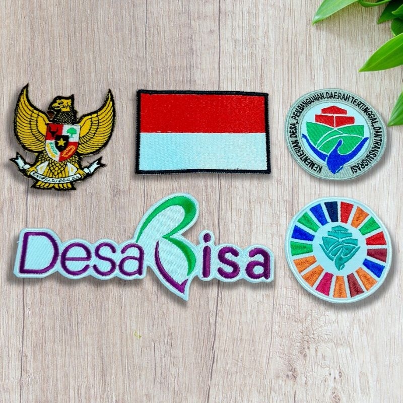 Jual BORDIR LOGO SDGS DESA BISA BEDGE SDGS DESA BISA PATCH EMBELM BET ...