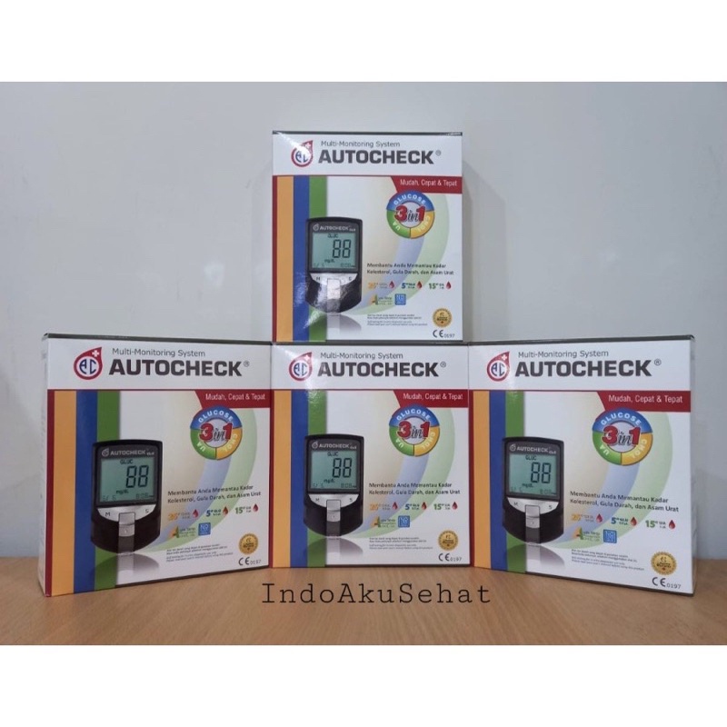 Jual ALAT AUTOCHECK 3 IN 1 SUDAH TERMASUK STRIP Autocheck 3 in 1 (Gula ...