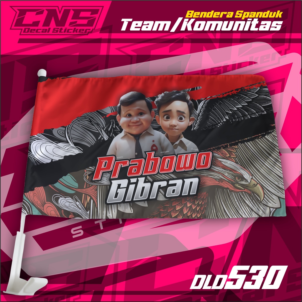 Jual Bendera Spanduk kampanye Custom PRABOWO GIBRAN 02 Bisa Request Desain dan Nama High Quality ...