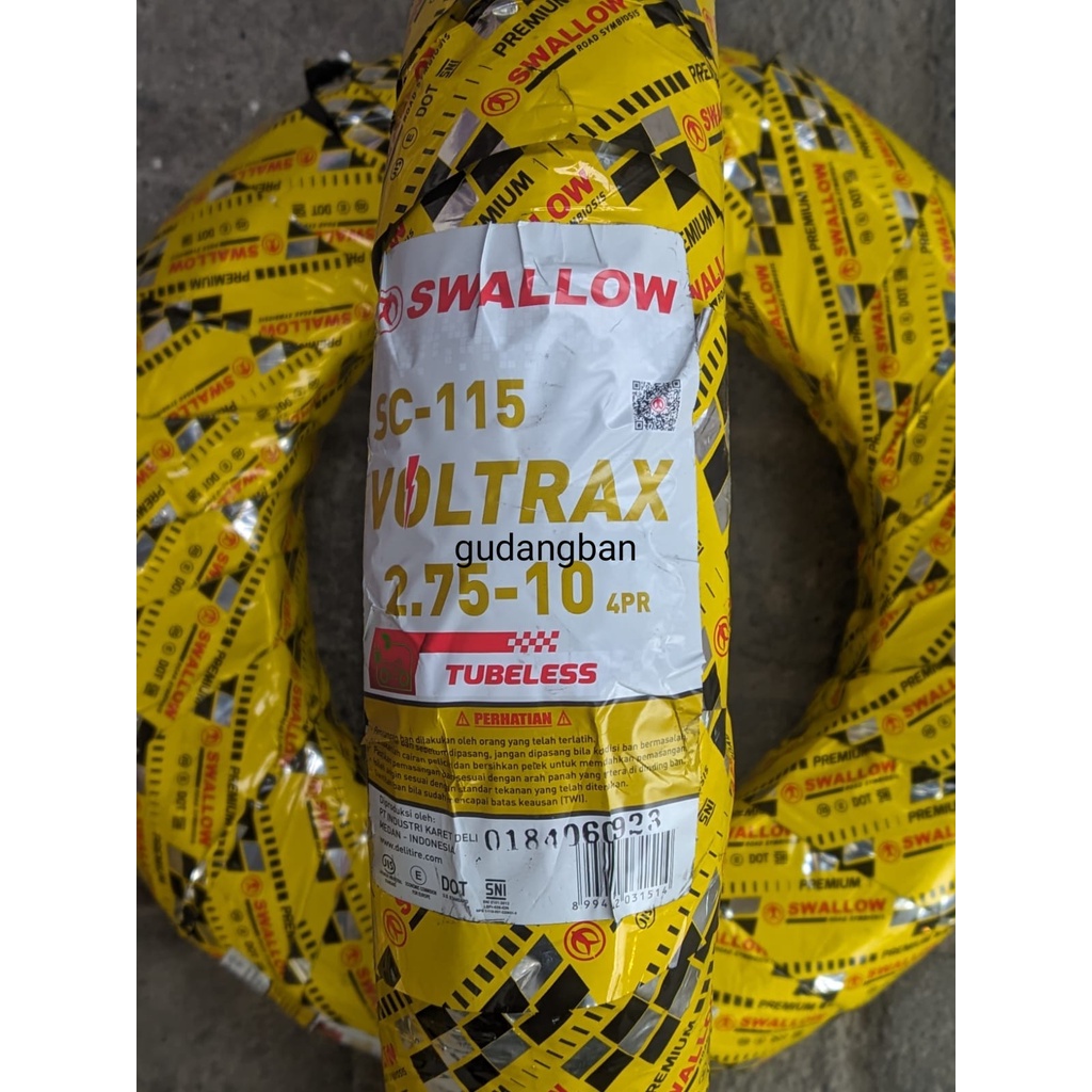 Jual ( RING 10 ) VOLTRAX 275 - 10 / 2.75 SWALLOW SC115 Ban Luar Motor ...