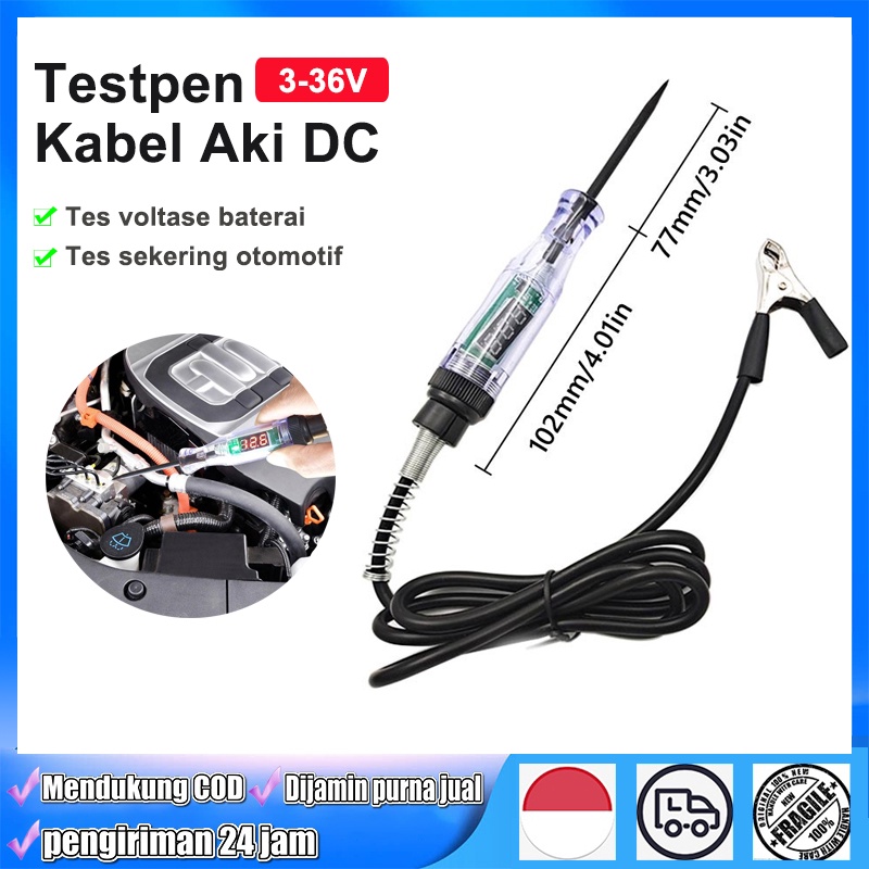 Jual Tespen Digital Tester Testpen Kelistrikan Listrik Mobil Motor 6v ...