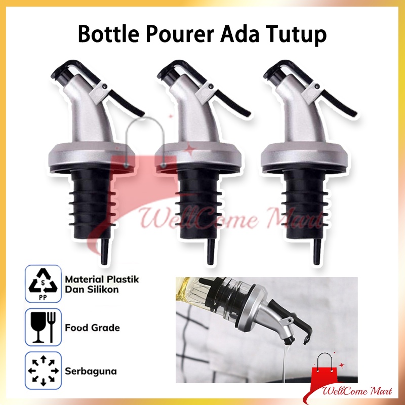 Jual Bottle Pourer Ada Tutup / Tutup Botol Minyak & Bumbu Multifungsi ...