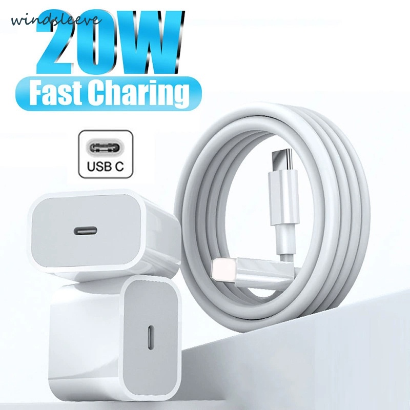 Jual PD20W Charger Set Fast Charging Plug White Charger yang cocok ...