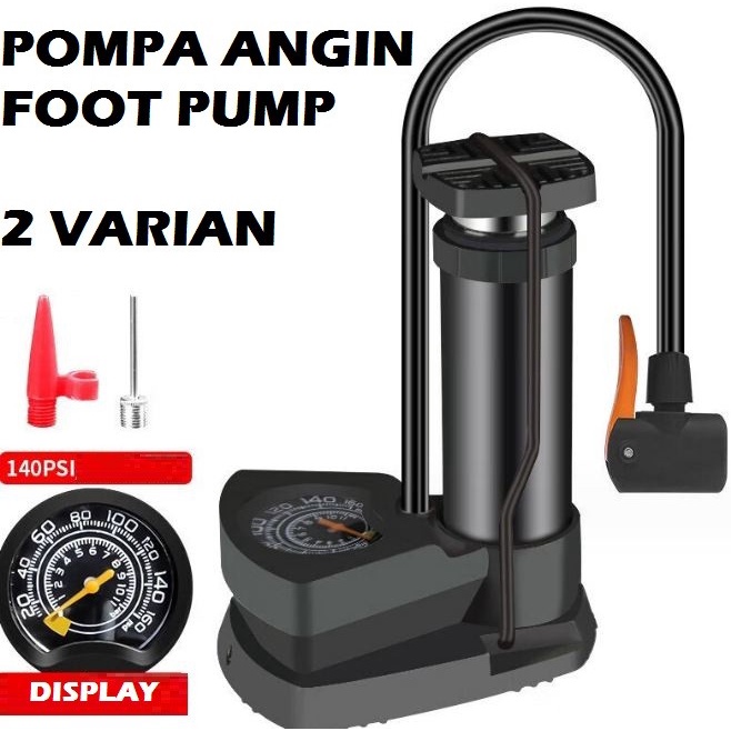 Jual Pompa Angin INJAK mini portable foot pump manual emergency motor ...