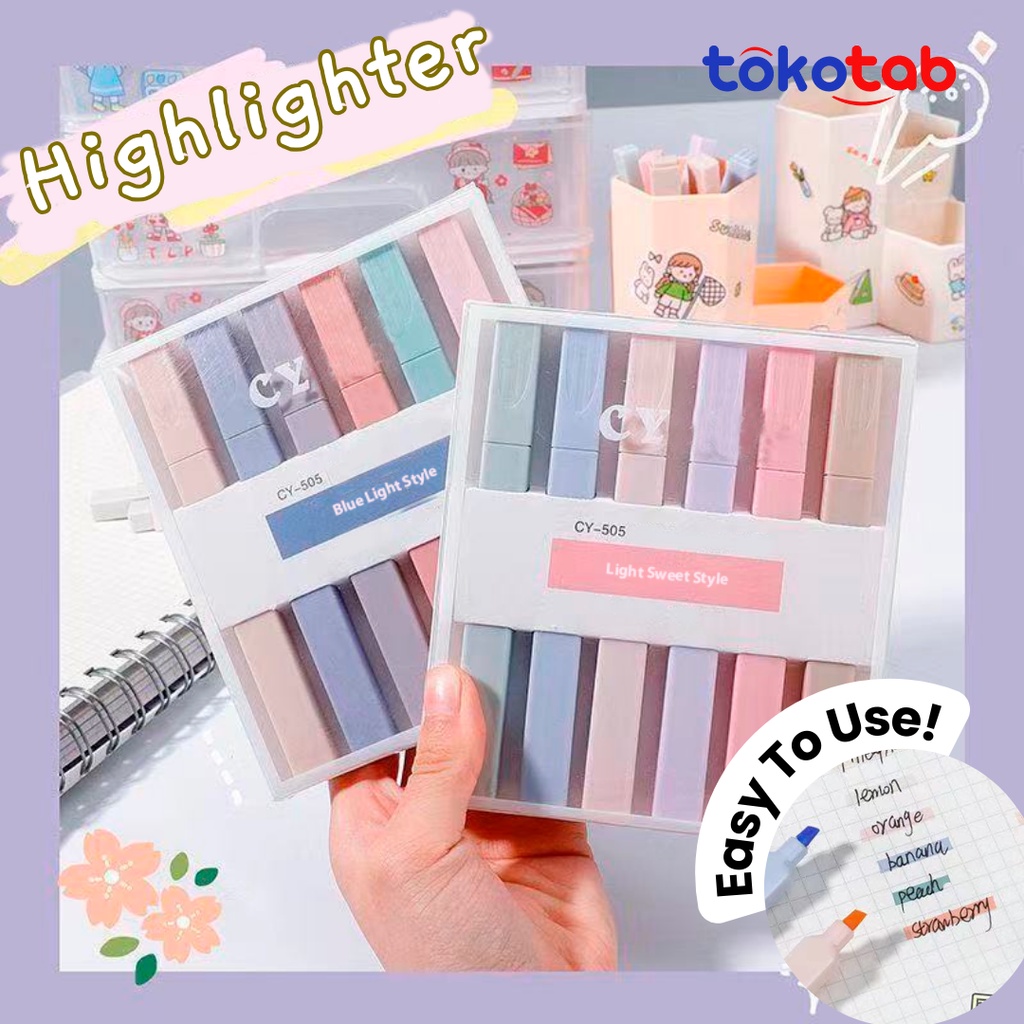 Jual Tokotab - Higlighter Fancy Highlight Warna Pastel Highlighter Set ...
