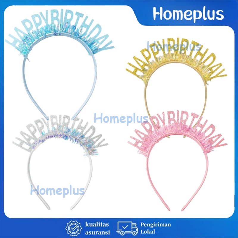 Jual HomePlus Bando Happy Birthday Rumbai Bando Gliter Bando Happy ...