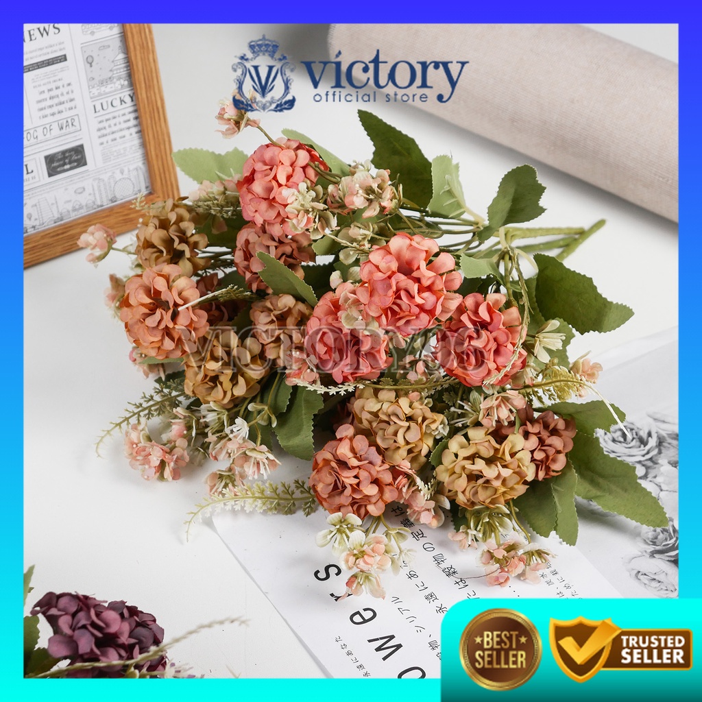 Jual Bunga Pom - Pom Panca Warna Cabang 6 Bunga Anyelir Mini Hydrangea ...