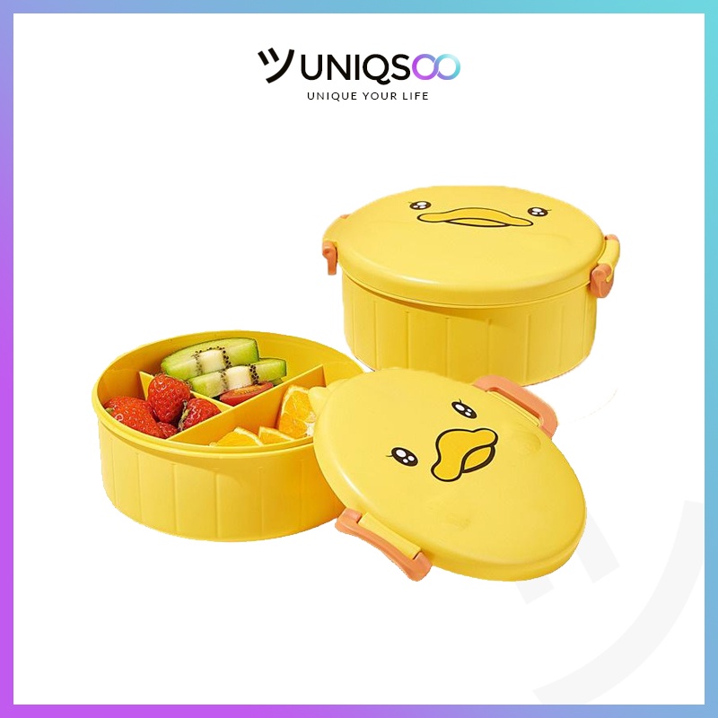 Jual UNIQSOO Lunch Box Lucu bentuk Bebek / Kotak Bekal Anak / Bento Box ...