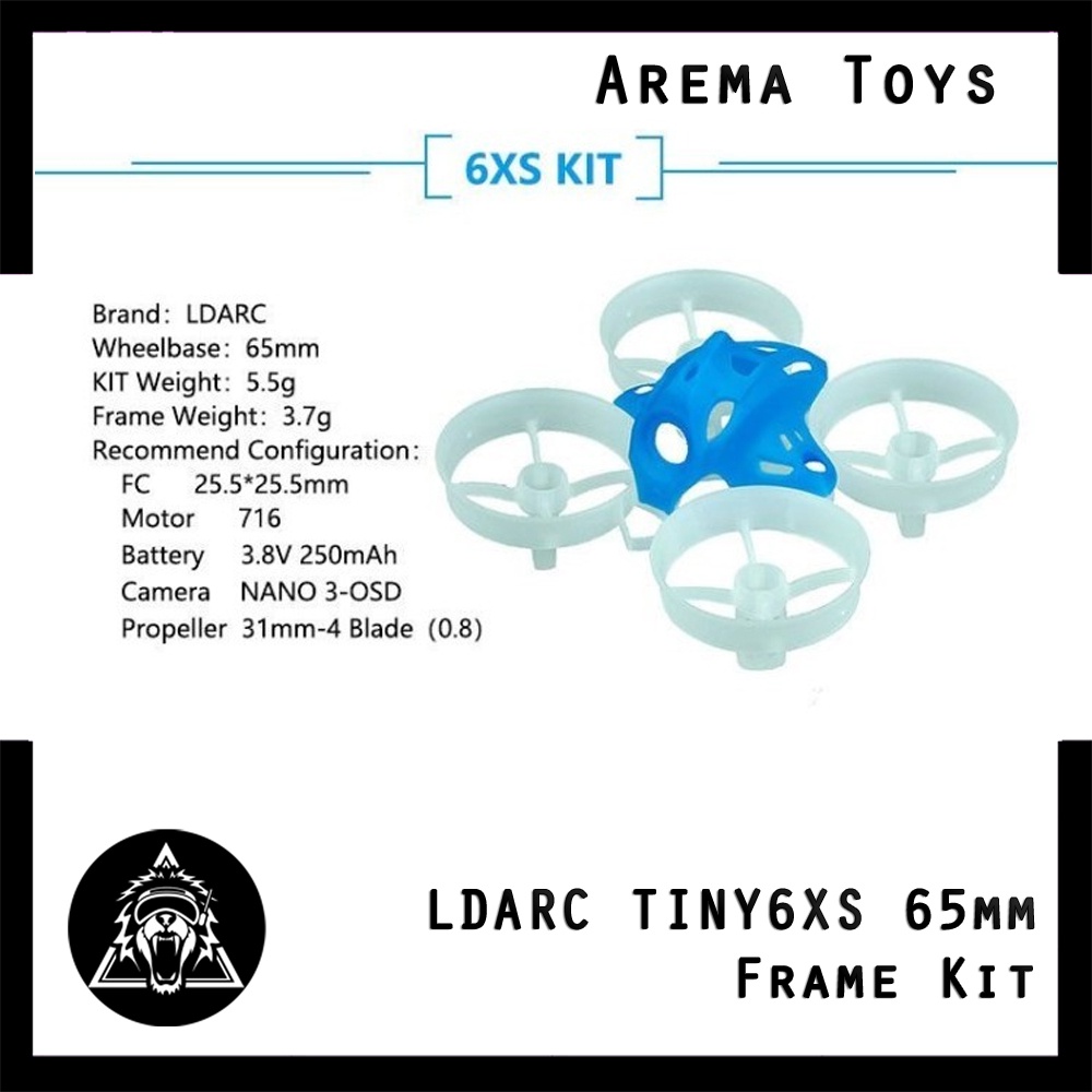 Jual LDARC TINY6XS 65mm Brushed FPV Frame Kit Tiny6x KingKong for 716 ...