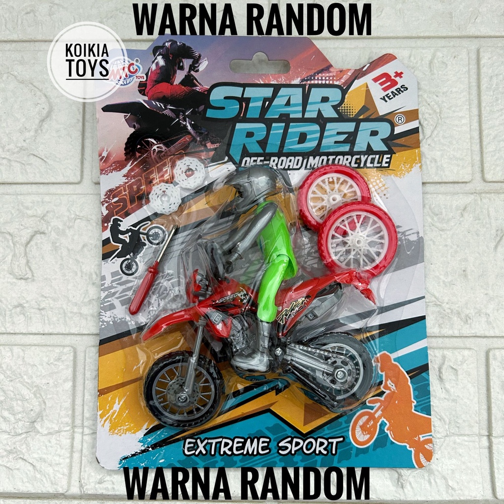Jual Mainan anak motor trail bisa ganti ban dilengkapi obeng | Shopee ...