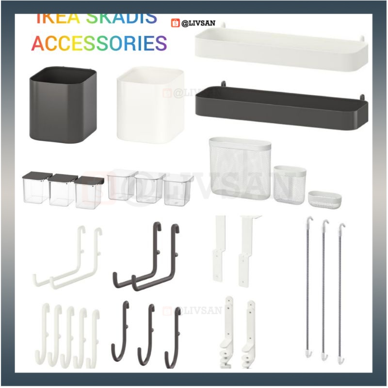 Jual SKADIS aksesoris skadis papan notes pengait papan notes wadah ...