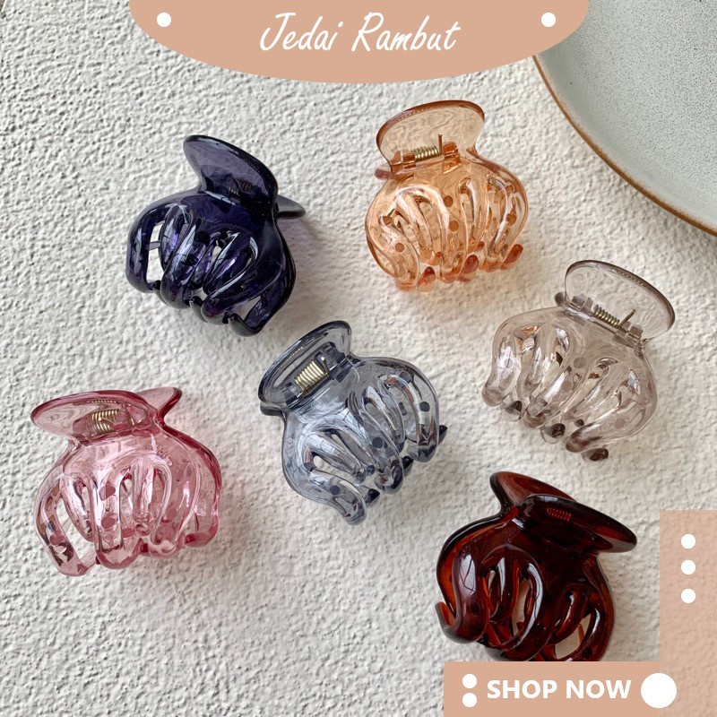 Jual Jedai Bening / Jepit Rambut Bening Ukuran 5cm Tebal Cakar 5 ...