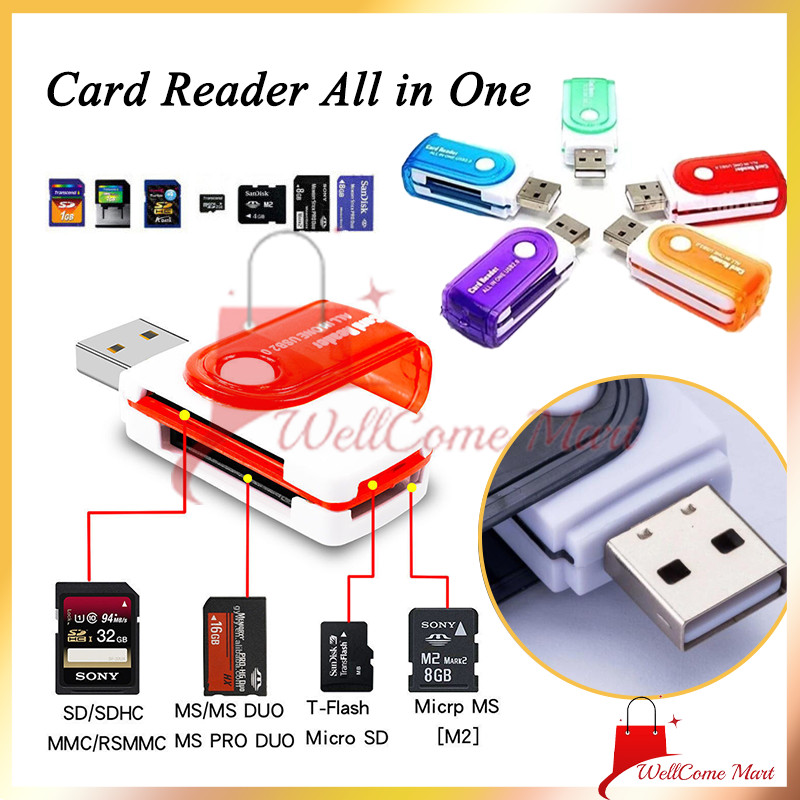 Jual Card Reader All in One ( 4in1 ) / Multi Memory Converter to ...