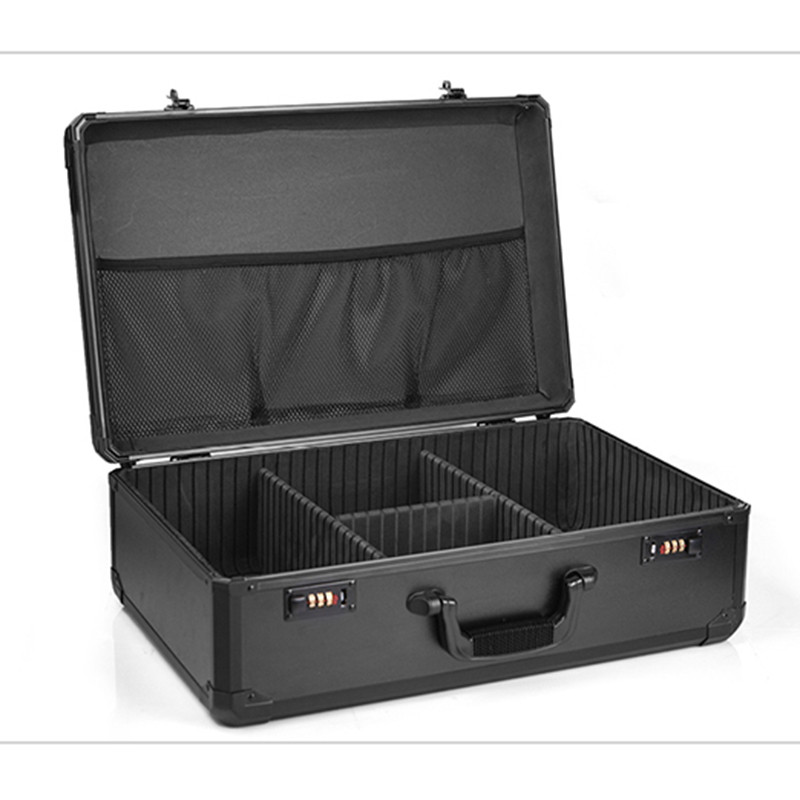 Jual Aluminum Tool case Suitcase Toolbox File Box Impact Resistant ...