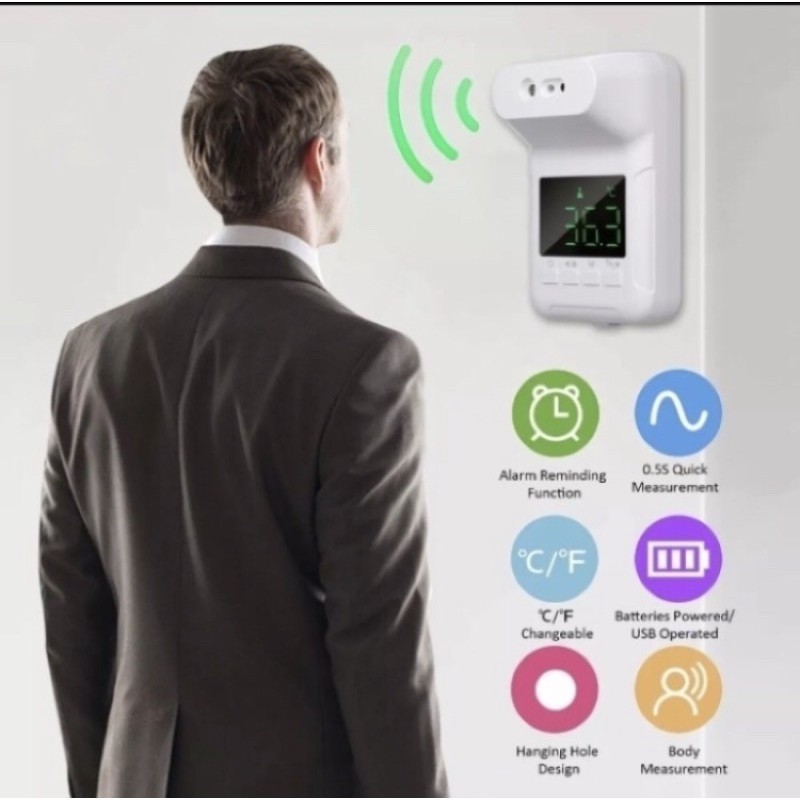 Jual Termometer Infrared Non-kontak K3X Stand Dinding Stand Termometer ...