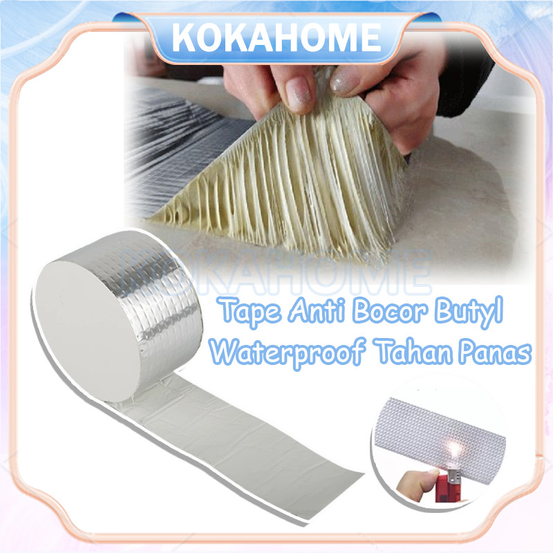 Jual lakban anti bocor 5m lem / butyl tape aluminium super waterproof | Shopee Indonesia