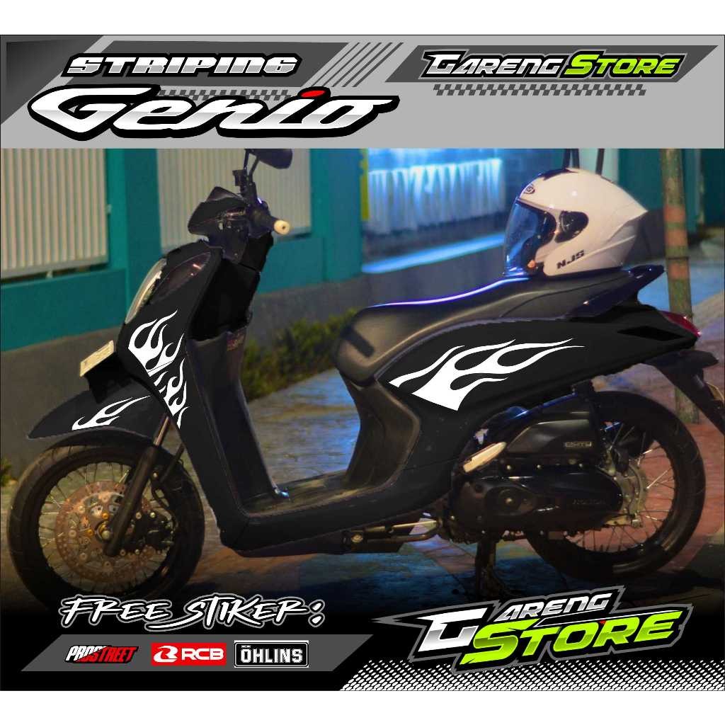 Jual STRIPING VARIASI MOTOR HONDA GENIO DESIGN API / STICKER LIST ...