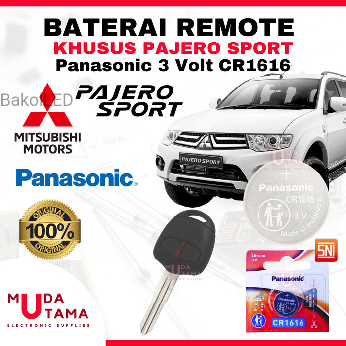 Jual Baterai Remote PAJERO SPORT - ORIGINAL PANASONIC CR1616 | Battery ...