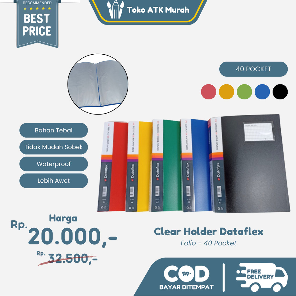 Jual Map Plastik Dokumen Display Book 40 Pocket Dataflex Clear Holder | Shopee Indonesia