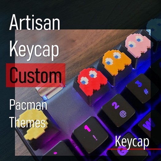 Jual Keycap Artisan PACMAN Theme Mechanical Keyboard Keycaps OEM Cherry ...