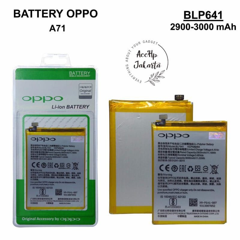 Jual BATTERY BATU BATRE BATRAI BATERAI Oppo A71 BLP 641 Oppo A71 Blp ...