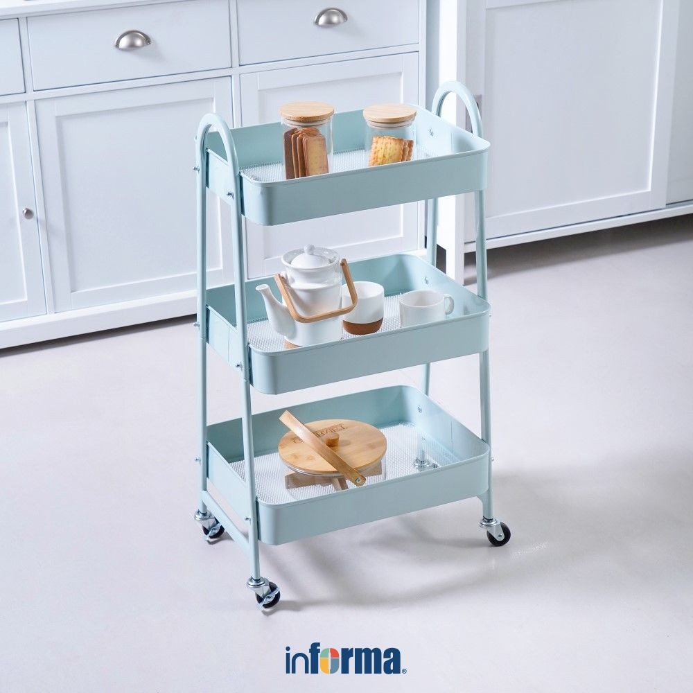 Jual Informa Walter Ii Rak Troli Dapur 3 Tingkat - Hijau Muda Tempat ...