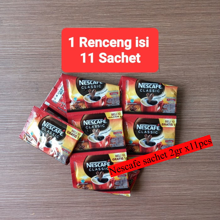 Jual NESCAFE CLASSIC 2gr Kopi Hitam Instant Black Coffee Harga per ...
