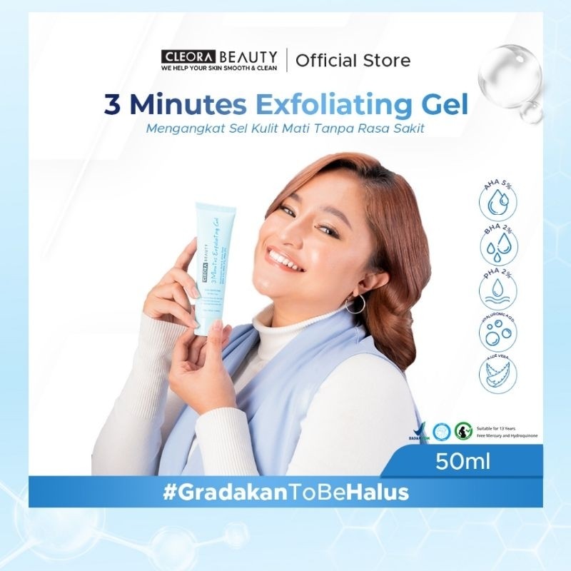 Jual [50 Gram] BPOM Cleora Exfoliating Gel 50gr With AHA BHA PHA - Exfoliasi Wajah Untuk Wanita ...