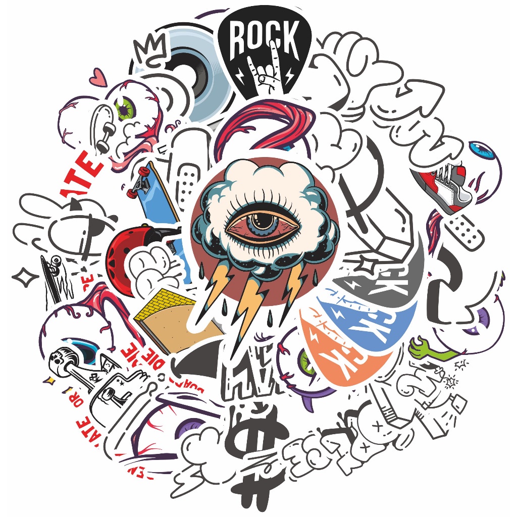 Jual COD 50 Pcs Stiker Pack Motif random Lucu Aesthetic Vynil ...