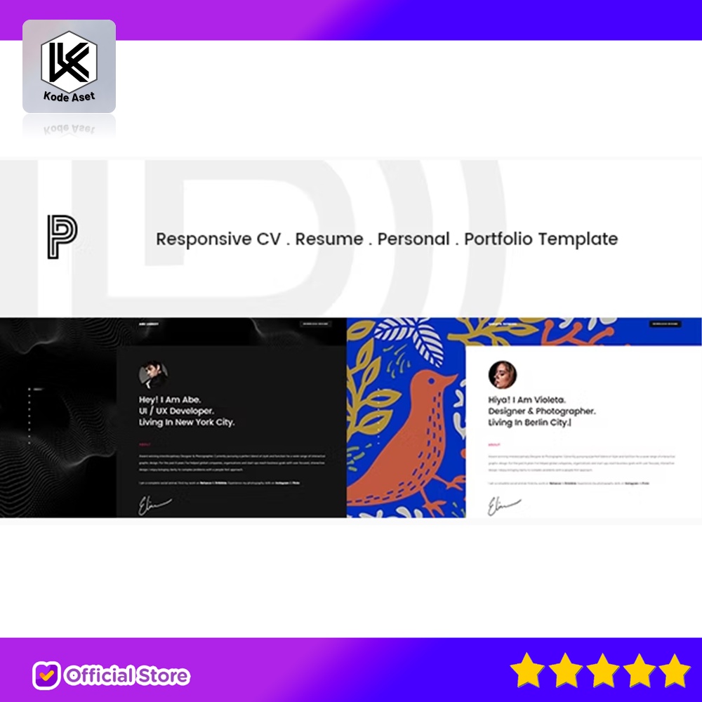 Jual PENELOPE - RESPONSIVE CV / RESUME / PERSONAL / PORTFOLIO TEMPLATE BY KODEASET | Shopee ...