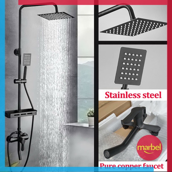 Jual Shower Mandi Set Kamar Mandi Keran Bathtub Panas Dingin 3 Way ...