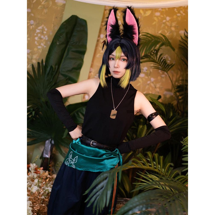 Jual PREORDER Genshin Impact Tighnari Cosplay Costume Wig Daily Suit ...