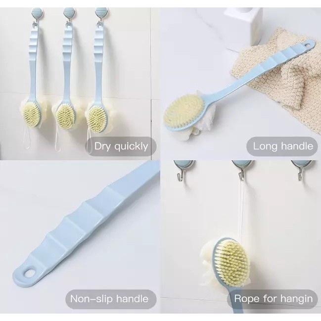 Jual Sikat Mandi 2in1 Pembersih Punggung dan Penggosok Badan 2 Sisi ...