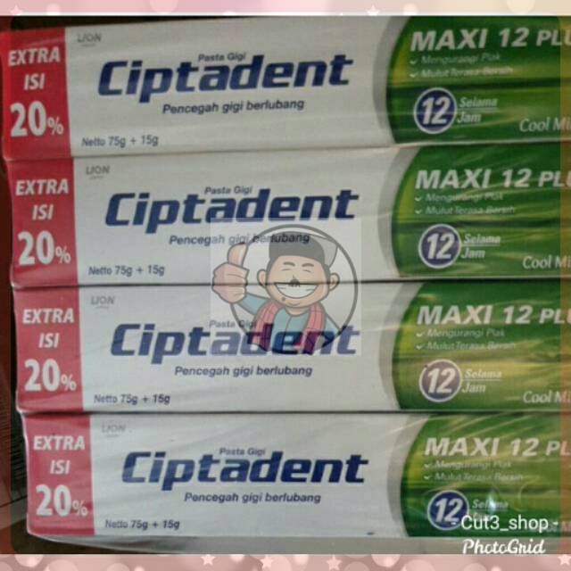 Jual Ciptadent Maxi 12 plus cool mint 75+15 gr | Shopee Indonesia